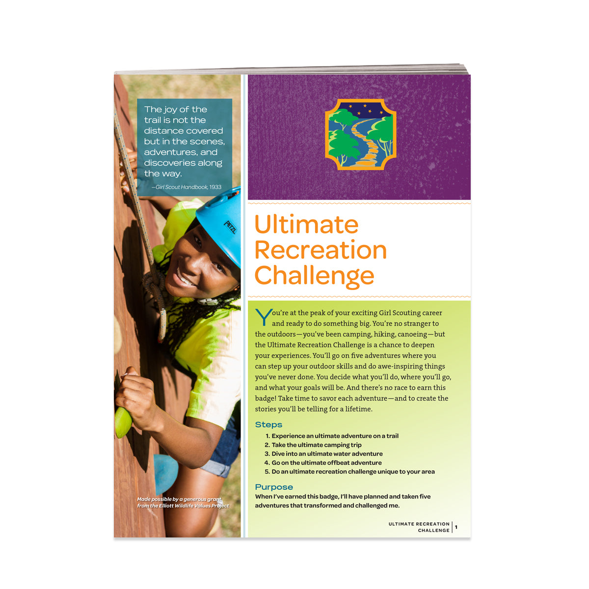Ambassador Ultimate Recreation Challenge Badge Requirements Pamphlet ...