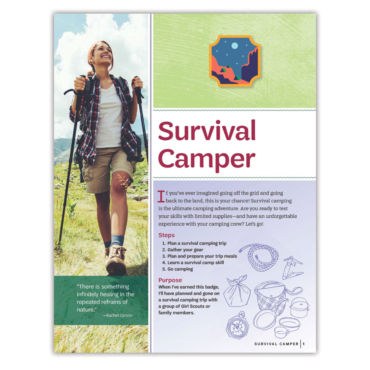 Ambassador Survival Camper Badge Requirements Pamphlet – Overseas Girl ...