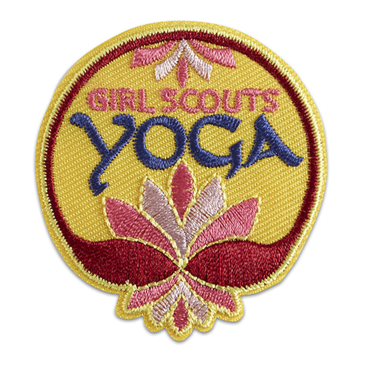 Yoga Lotus Flower Fun Patch – Overseas Girl Scout World Shop